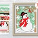Snowman and Cardinals Shadow Box SVG/ Christmas Home Decor/ Winter ...