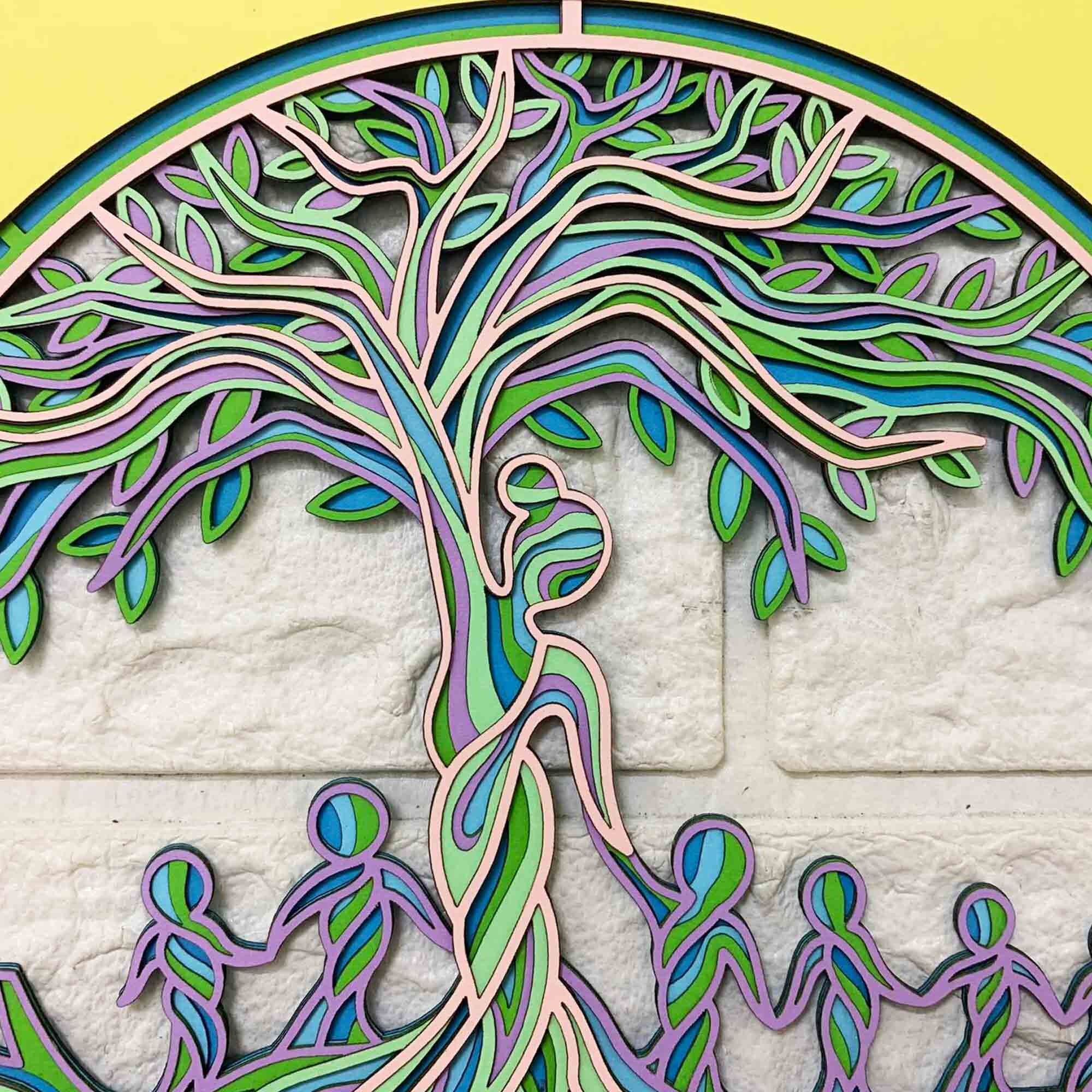 Mom of Four 3D Mandala SVG/ Mother Tree of Life Mandala/ - Etsy
