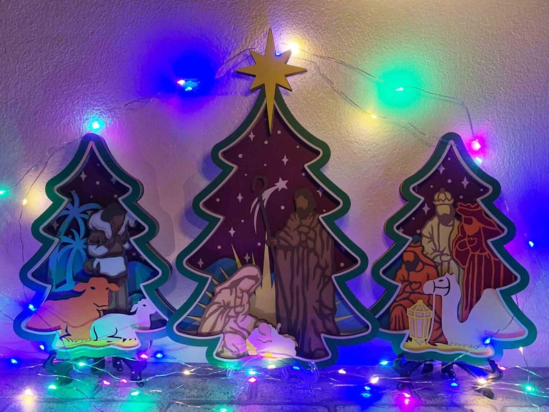 3D Nativity Scene SVG Bundle/ Nativity 3D Cardstock/ Christmas - Etsy