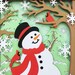 Snowman and Cardinals Shadow Box SVG/ Christmas Home Decor/ Winter ...