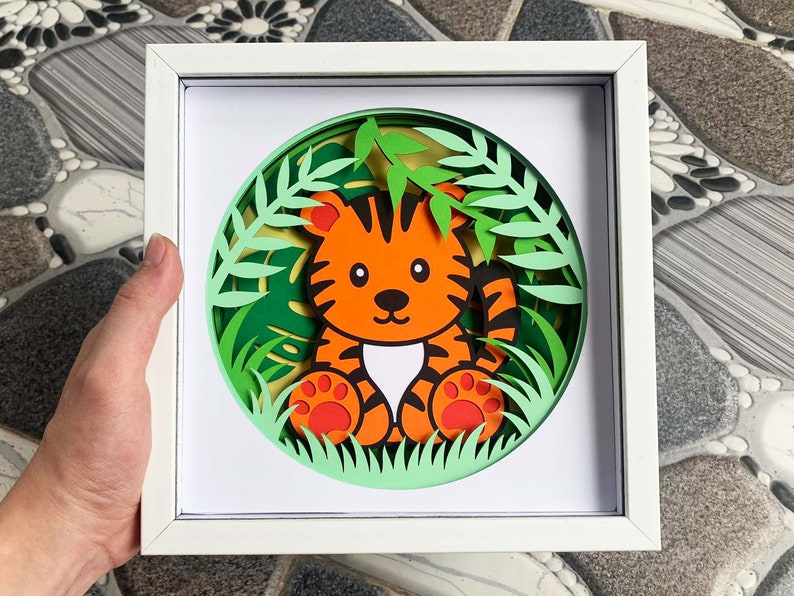 Safari Animals Shadow Box SVG/ Nursery Room Decor/ Birthday - Etsy