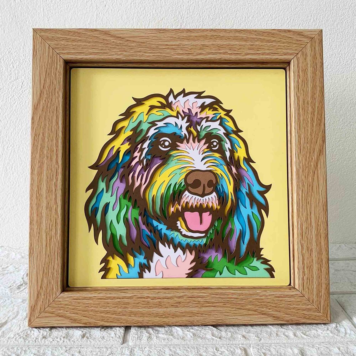 Cockapoo 3D Layer SVG/ Colorful Dog 3D Mandala/ 3D Dog Shadow - Etsy UK