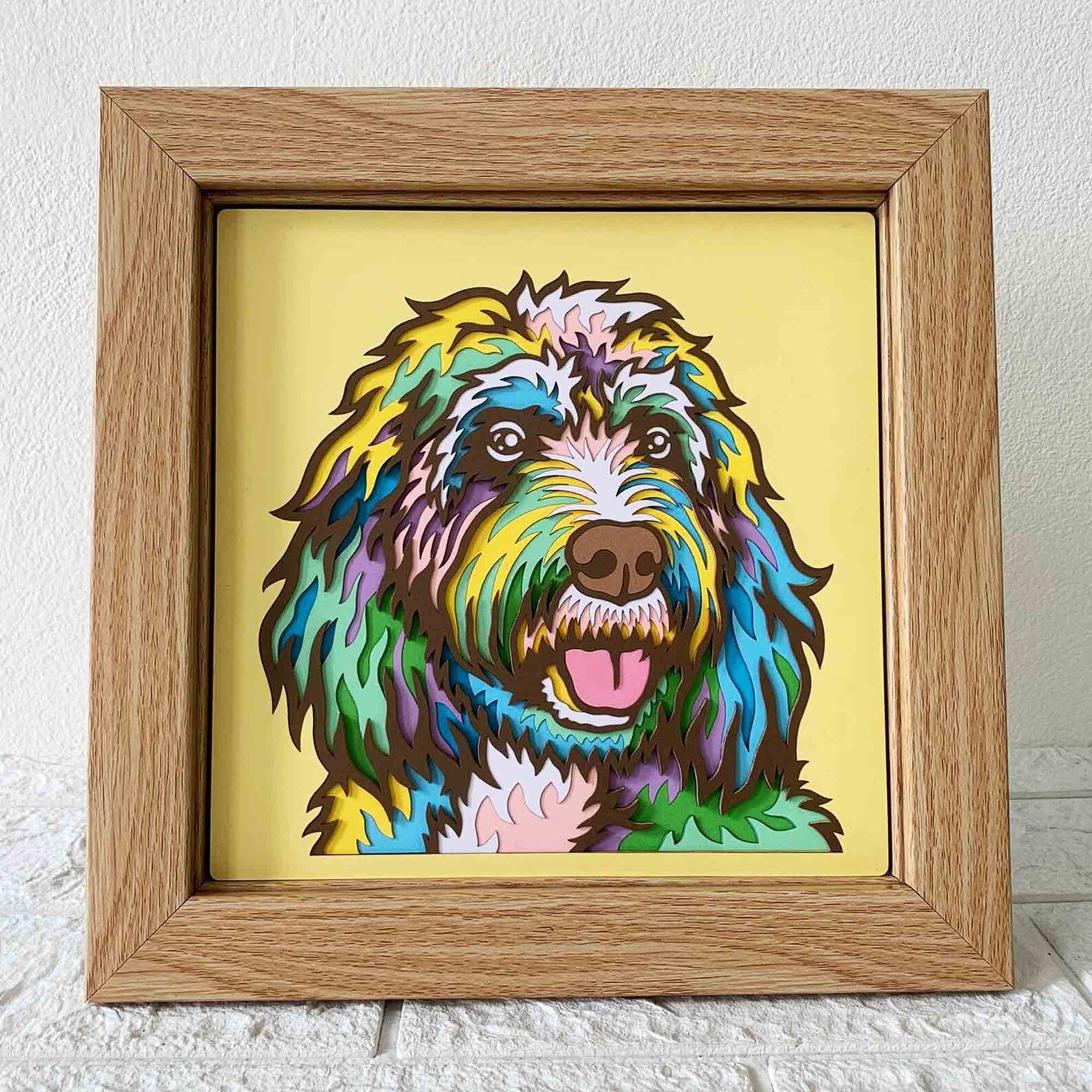 Cockapoo 3D Layer SVG/ Colorful Dog 3D Mandala/ 3D Dog Shadow - Etsy UK