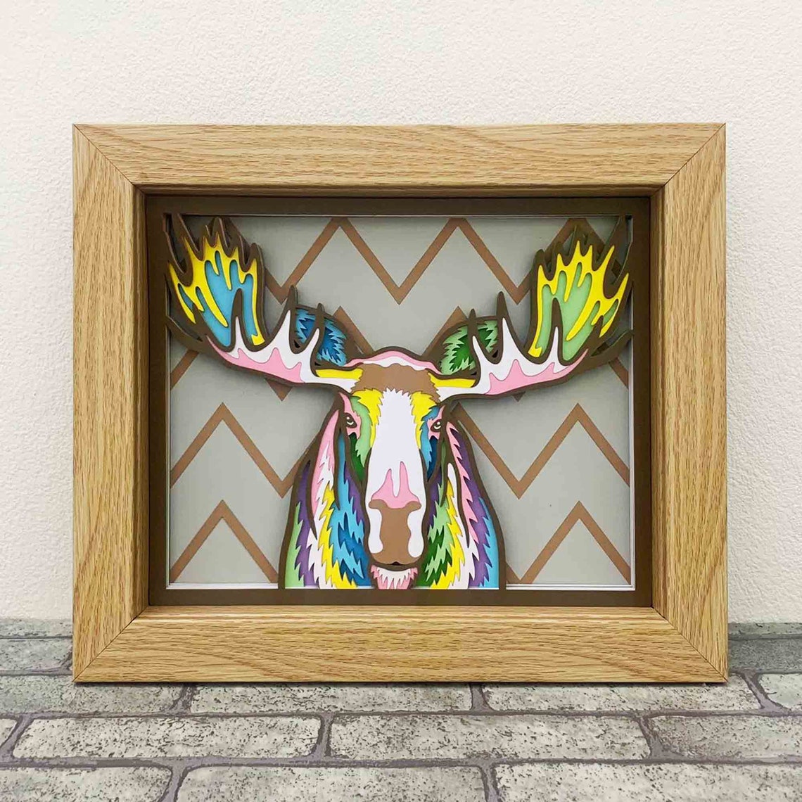 Moose 3D Layered SVG for Cardstock/ Colorful Moose Multilayer SVG/ Wild ...