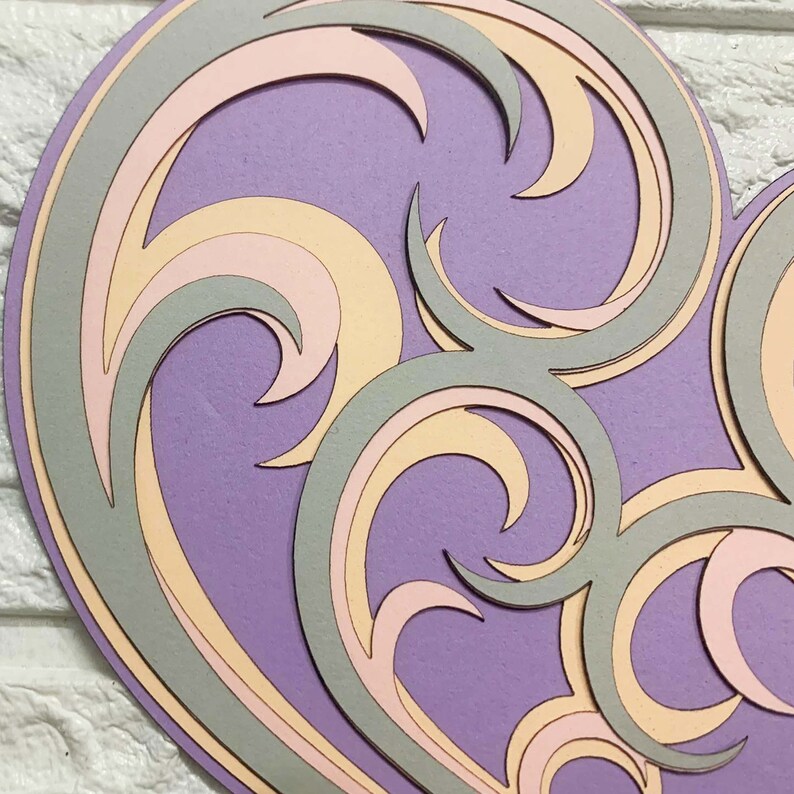 Coffee Cup With Heart Mandala SVG/ Multilayer for Laser/ - Etsy