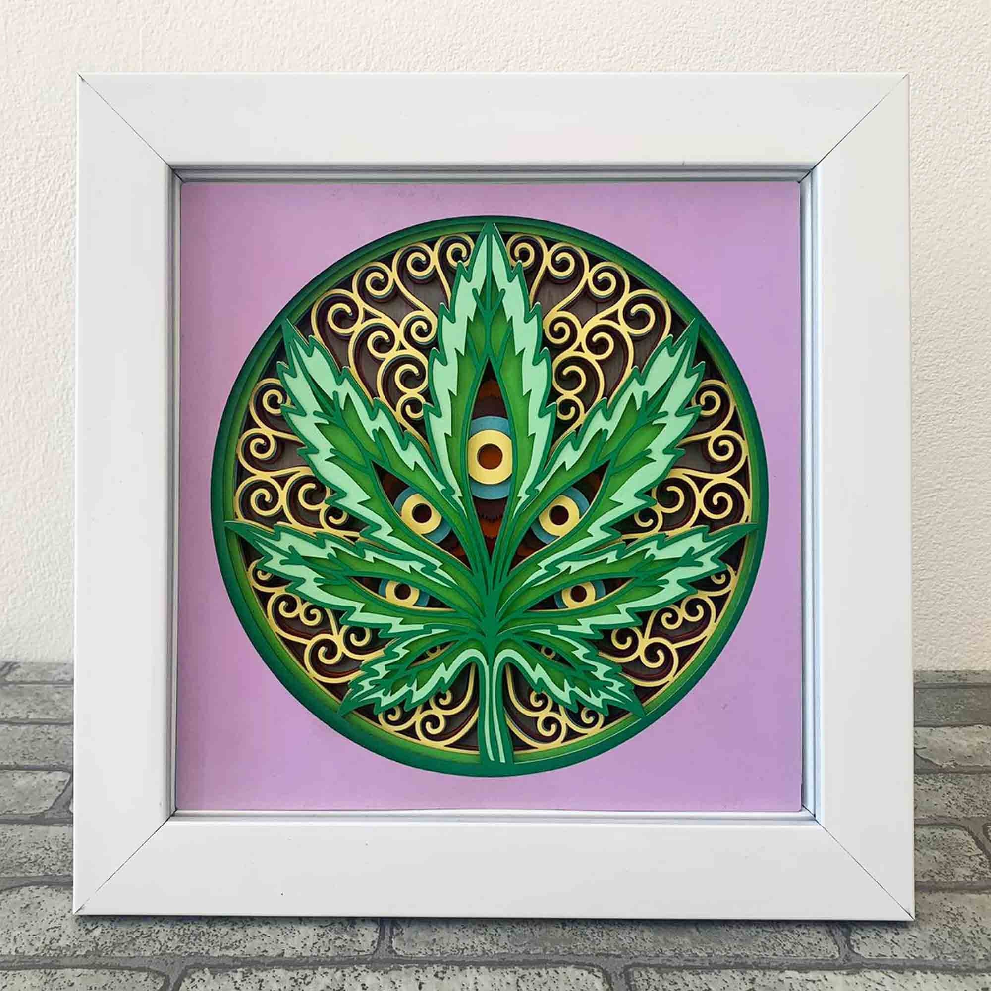 Marijuana Mandala 3D Layered SVG/ Gift for Mandala/ Multilayer - Etsy