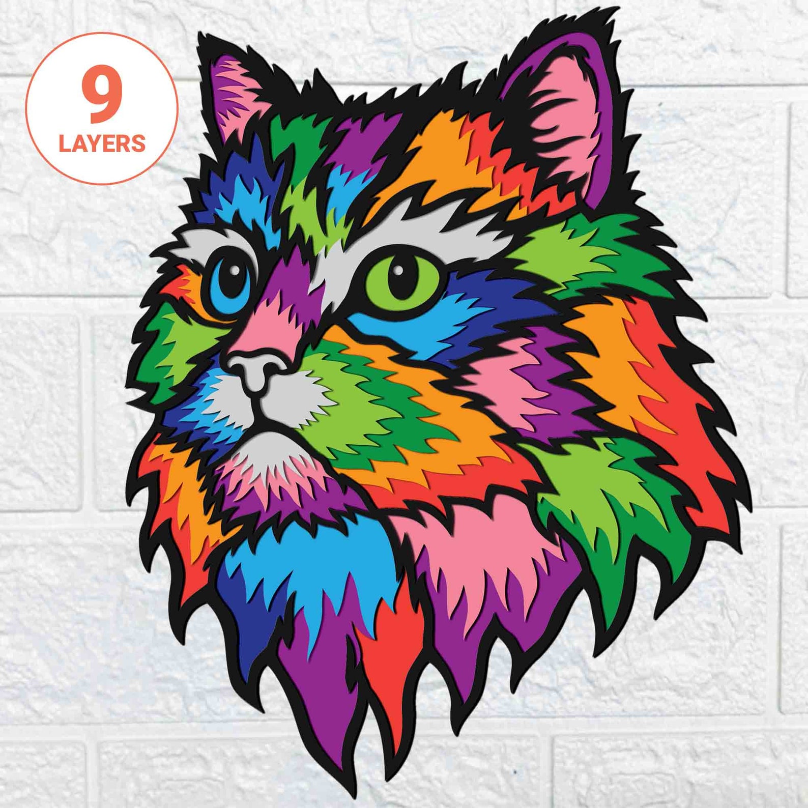 Cat 3D Layered SVG for Cardstock/ Cute Cat Multilayer/ SVG - Etsy