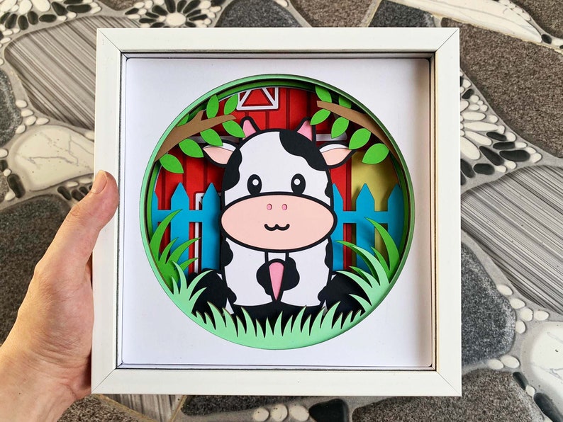 Farm Animals Shadow Box SVG/ Nursery Room Farmhouse Theme/ - Etsy Ireland