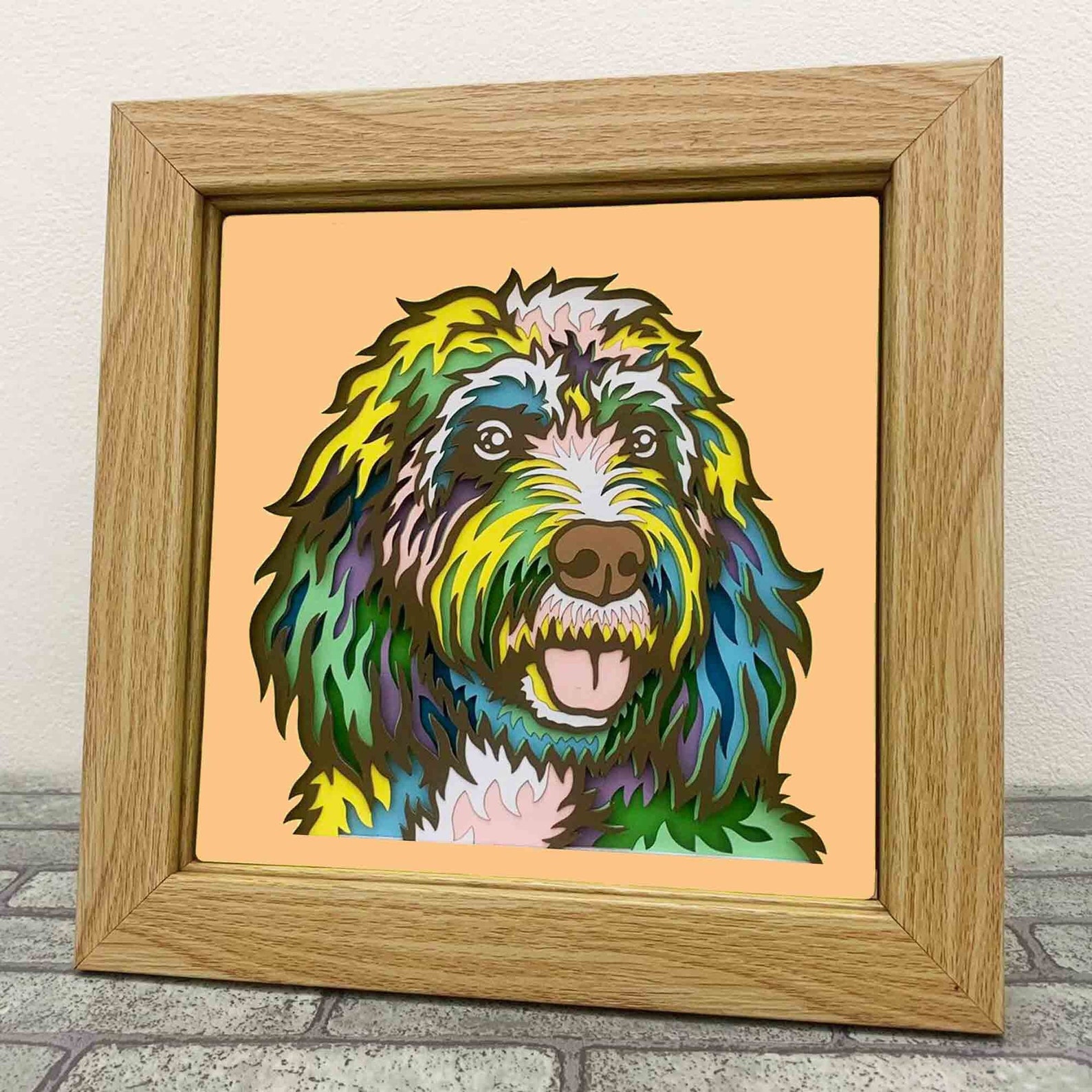 Cockapoo 3D Layer SVG/ Colorful Dog 3D Mandala/ 3D Dog Shadow - Etsy UK