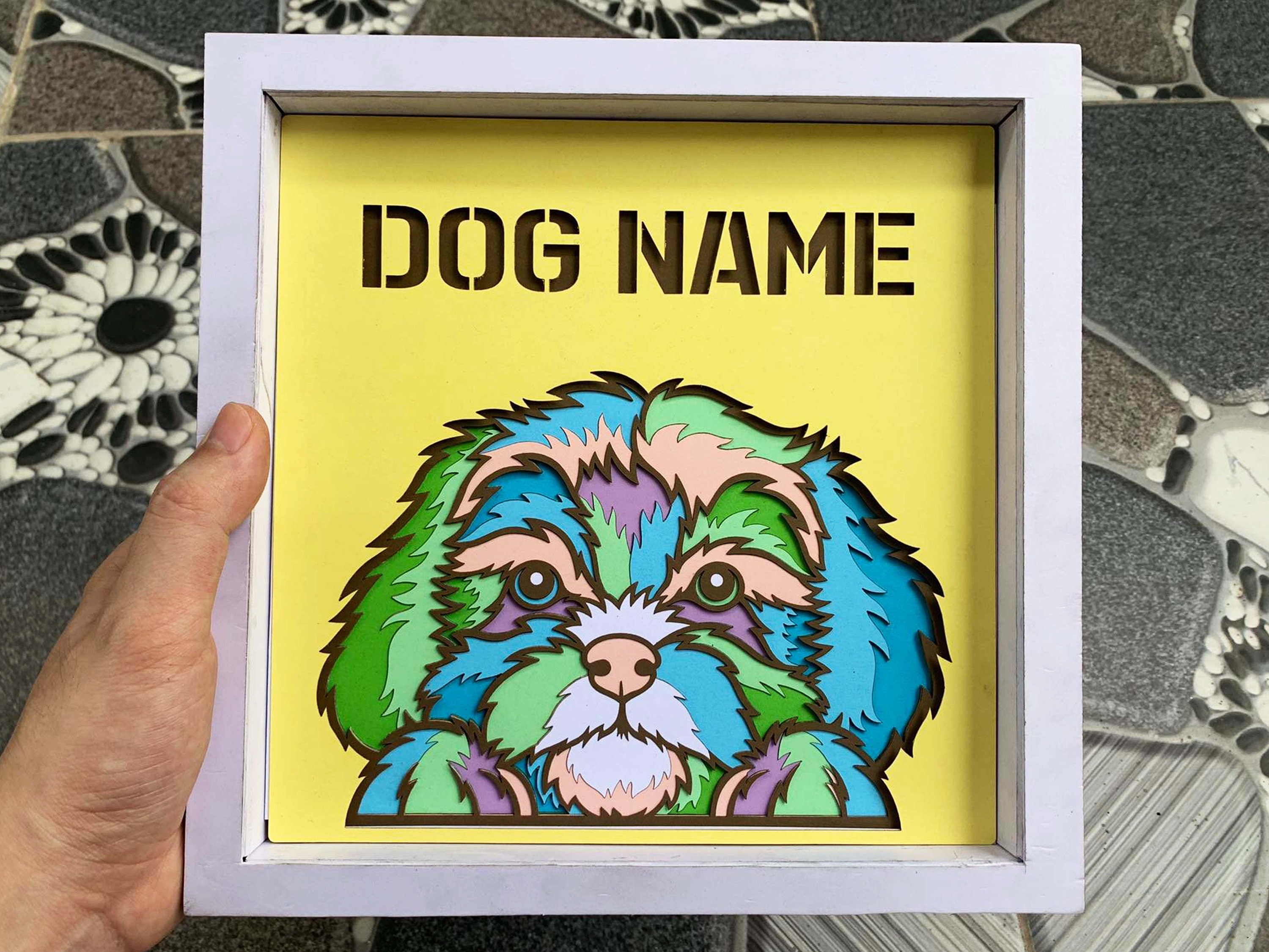 Peeking Cavapoo Puppy 3D Layered SVG/ Colorful Cavapoo | Etsy