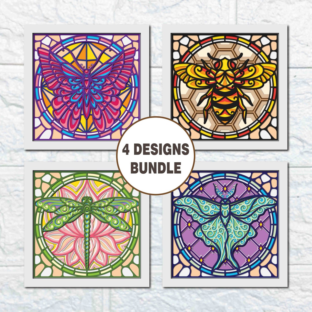 Insects 3D Shadow Box SVG Bundle/ 3D Mandala Insects/ Summer Cricut ...