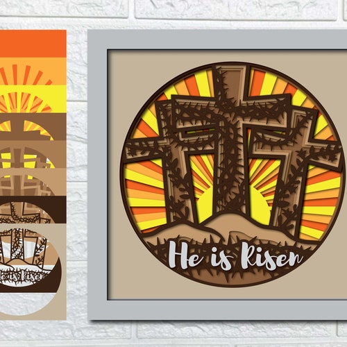 3D RISEN SVG Religious EASTER Svg for Cricut for - Etsy