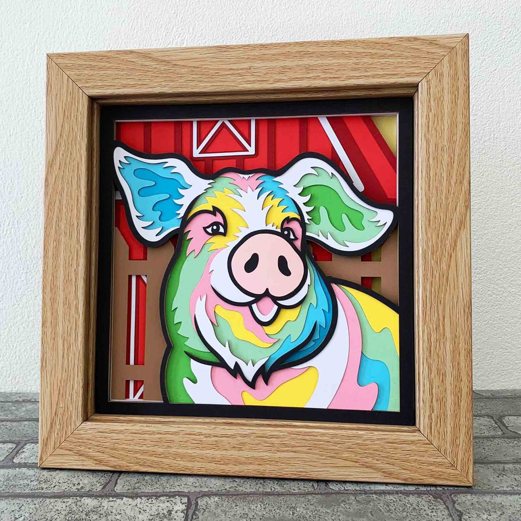 3D Pig Layered SVG for Cardstock/ Farmhouse Decoration/ Farm - Etsy UK