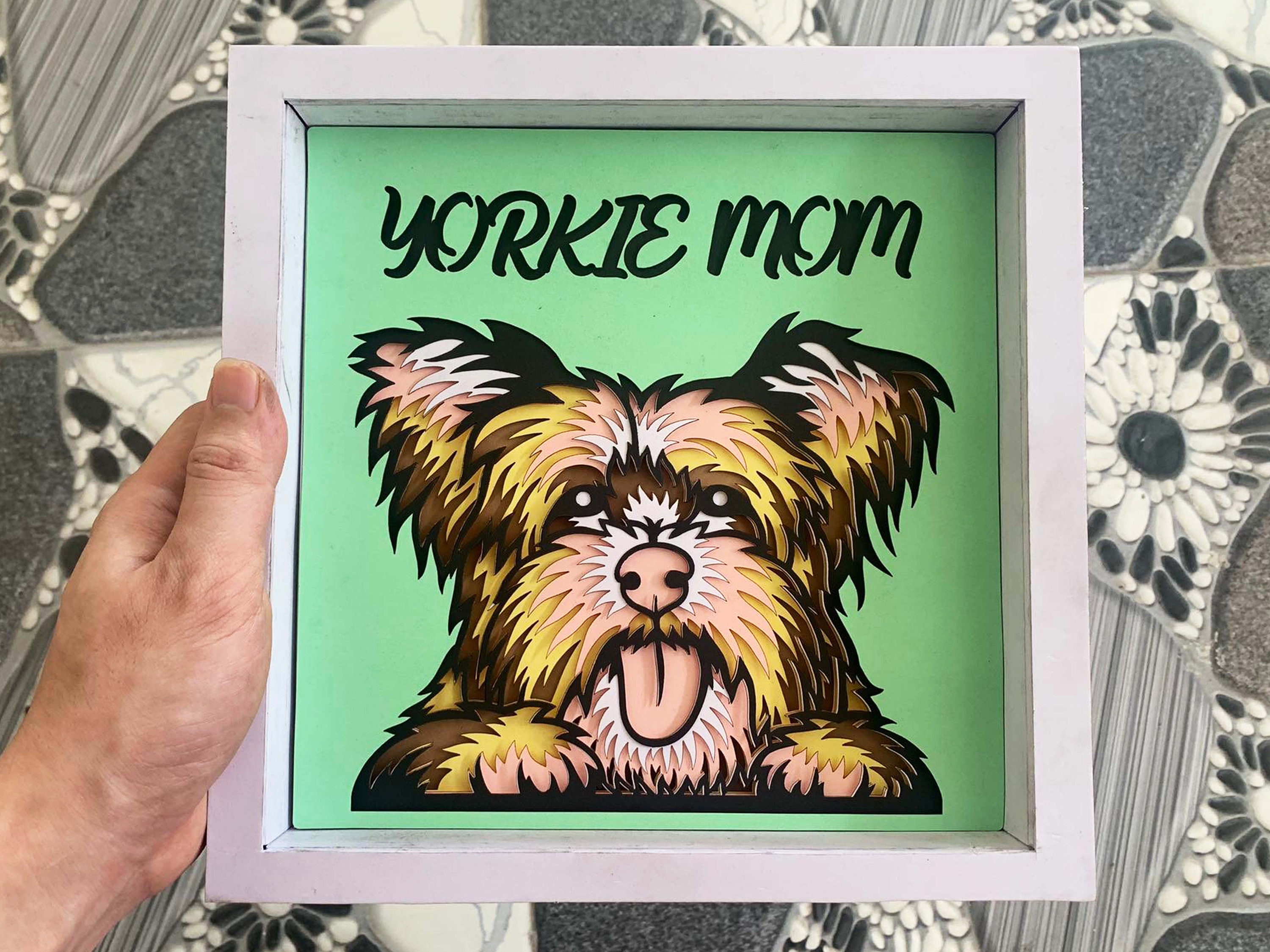 Peeking Yorkie Puppy 3D Layered SVG/ Yorkshire Terrier | Etsy