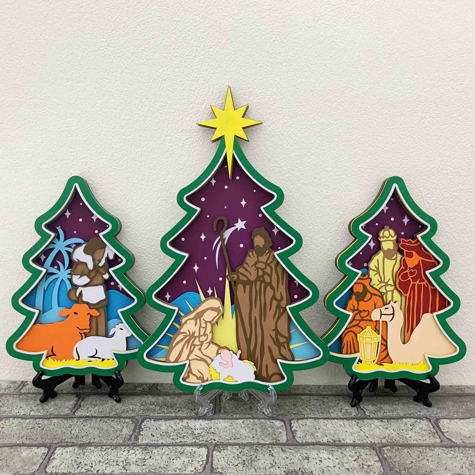 3D Nativity Scene SVG Bundle/ Nativity 3D Cardstock/ Christmas Home ...