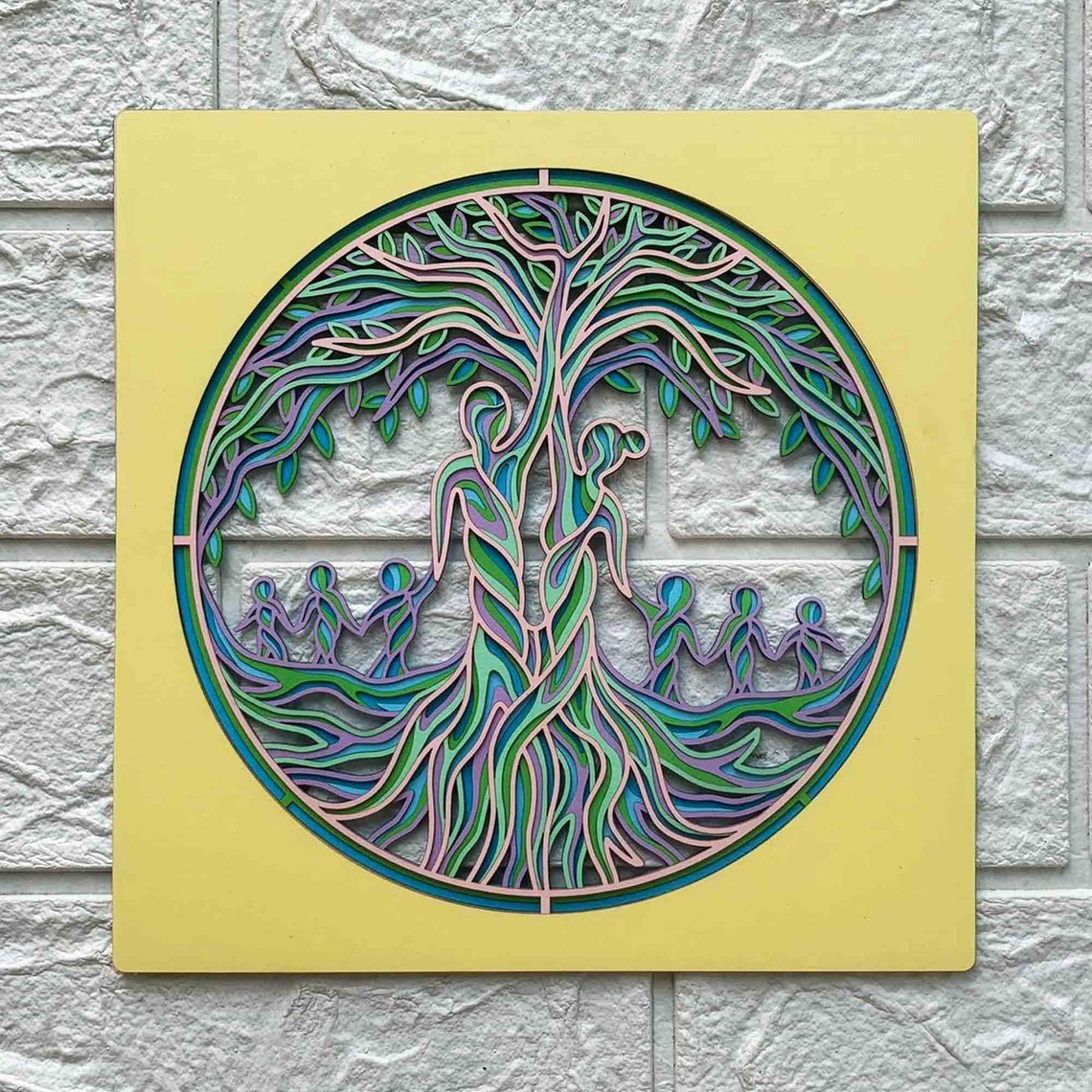 Family Tree of Life 3D Mandala SVG Five Children/ Family - Etsy