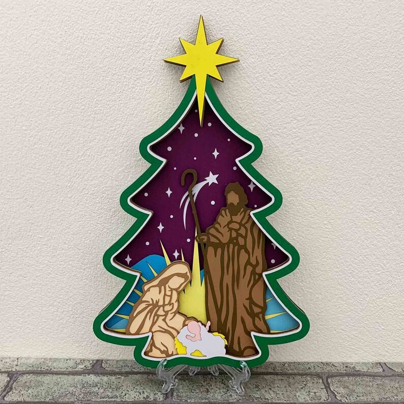 3D Nativity Scene SVG Bundle/ Nativity 3D Cardstock/ Christmas Home ...