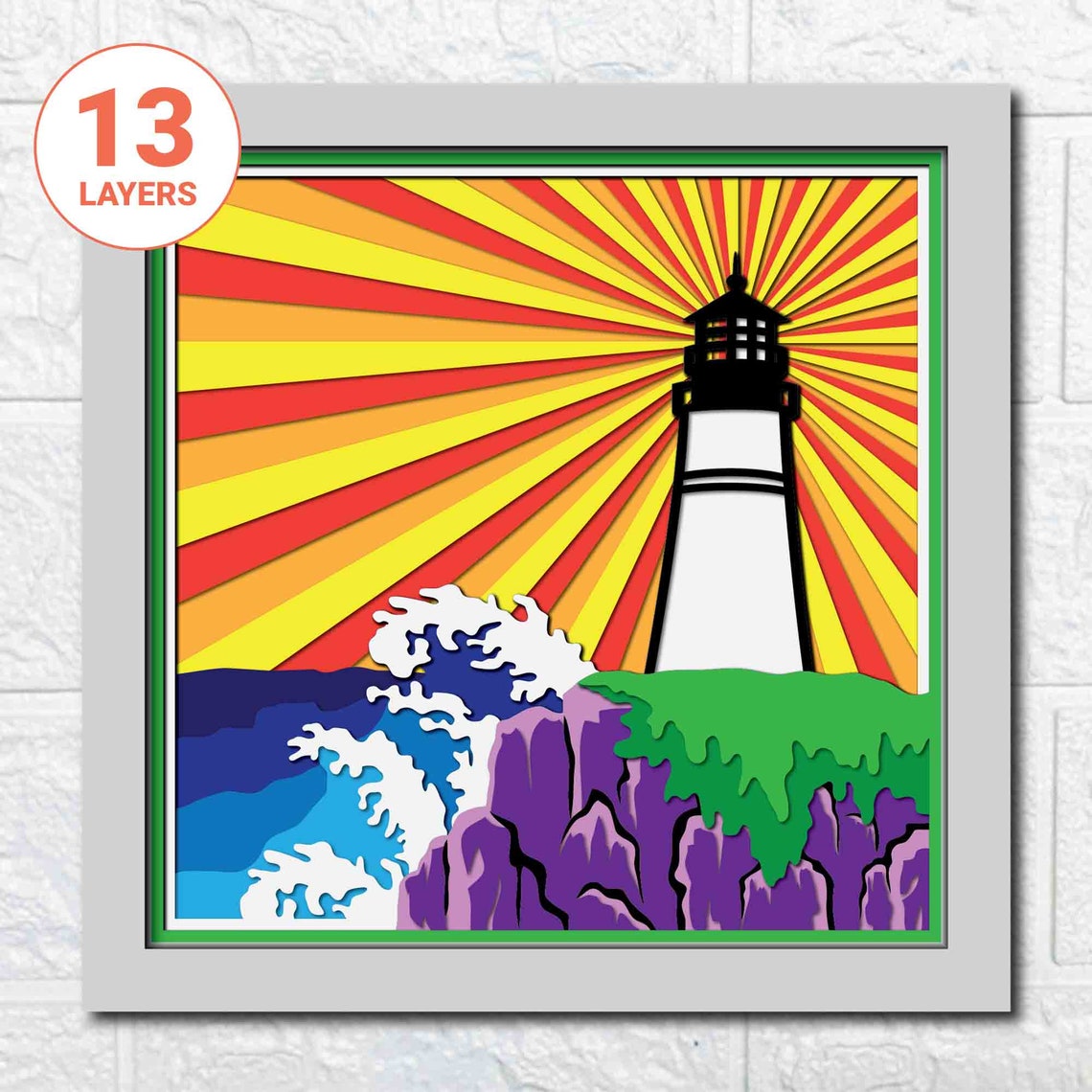 Lighthouse 3D Layered SVG/ Lighthouse Multilayer SVG/ - Etsy