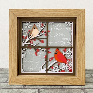 Cardinals Outside Window Shadow Box SVG / Memorial Shadow Box/ - Etsy ...