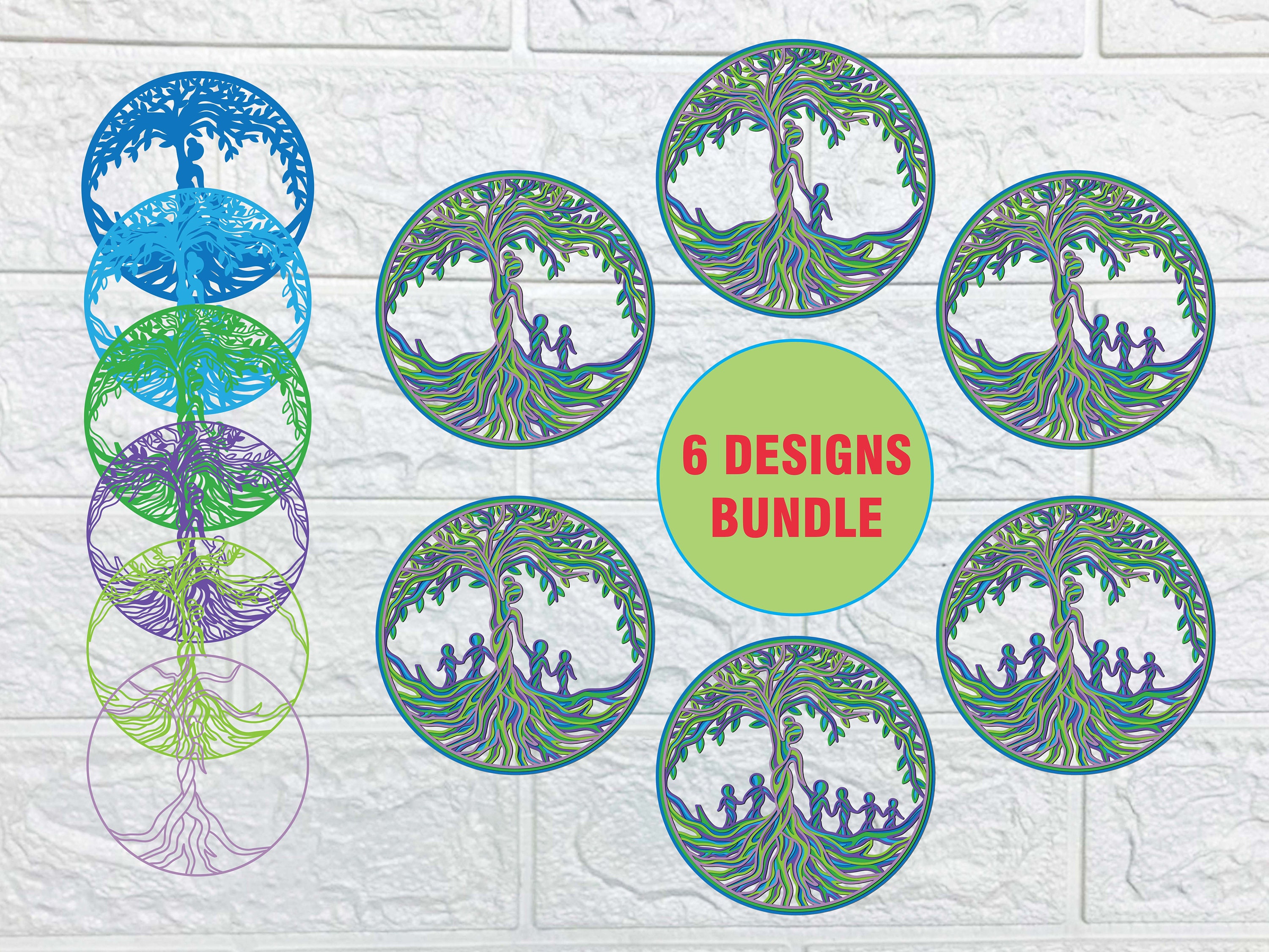 Mother Tree of Life Mandala SVG/ Multilayer Mother Shadow Box/ - Etsy