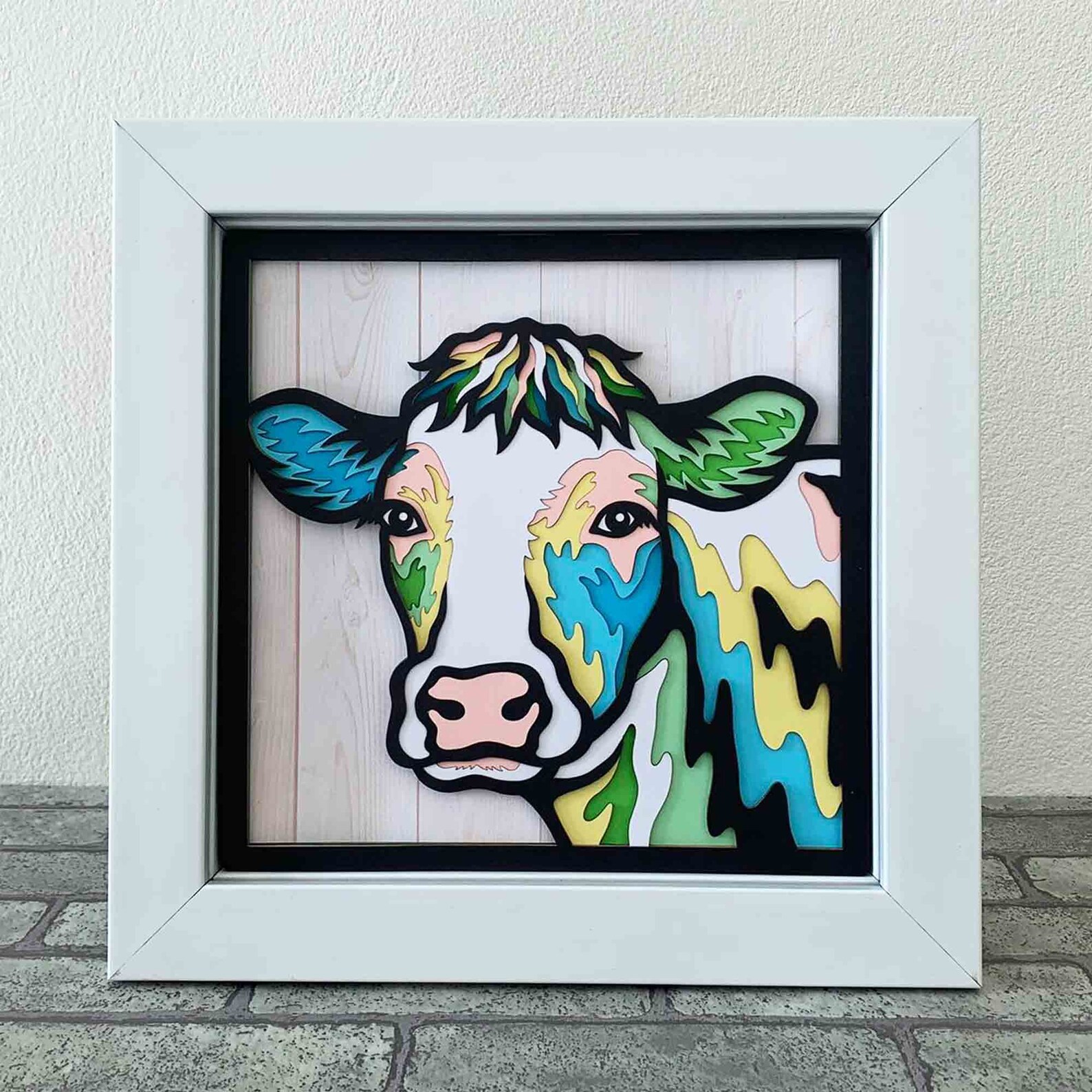 3D Cow Layered SVG for Cardstock/ Farmhouse Decoration/ Cow - Etsy