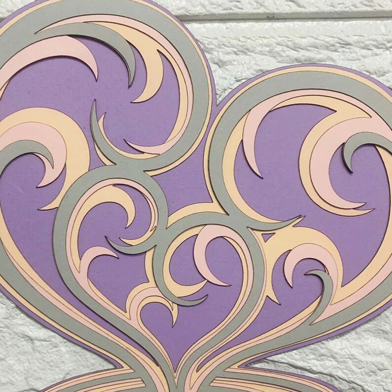 Coffee Cup With Heart Mandala SVG/ Multilayer for Laser/ - Etsy