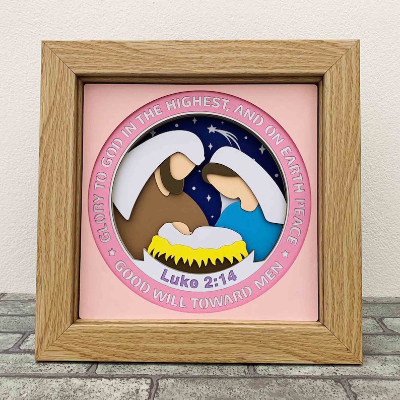 3D Nativity Shadow Box SVG/ Christian 3D Cardstock/ Christmas - Etsy