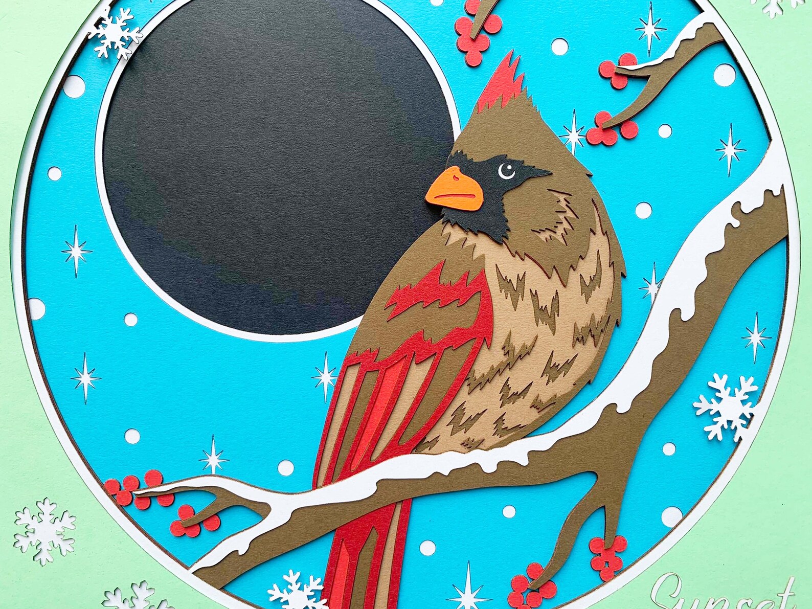 3D Cardinal Memorial SVG Female Cardinal/ Personalized - Etsy