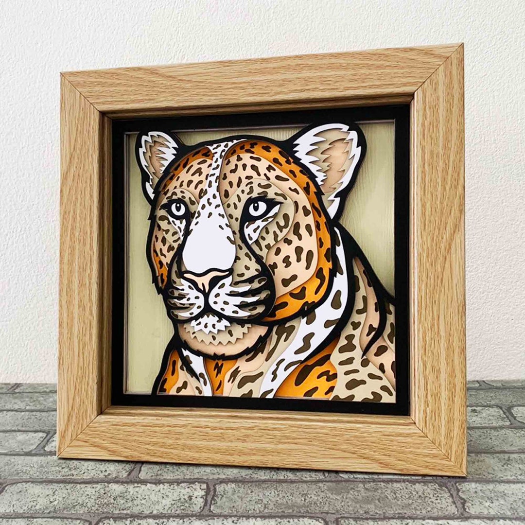 Leopard 3D Layered SVG for Cardstock/leopard Multilayer Wall Art ...