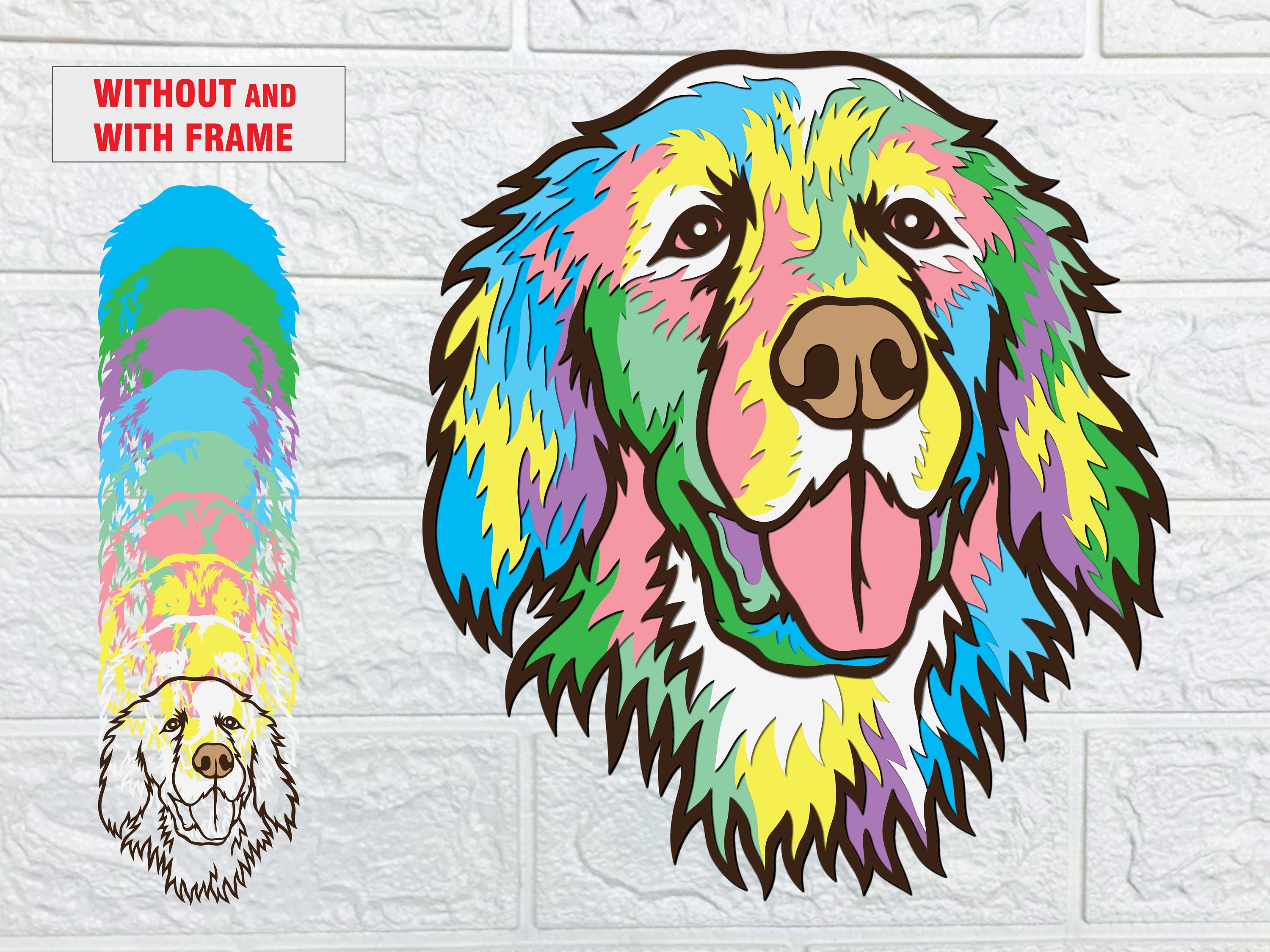 Dog 3D Layered SVG for Cardstock/ Golden Retriever Mandala Pop - Etsy UK