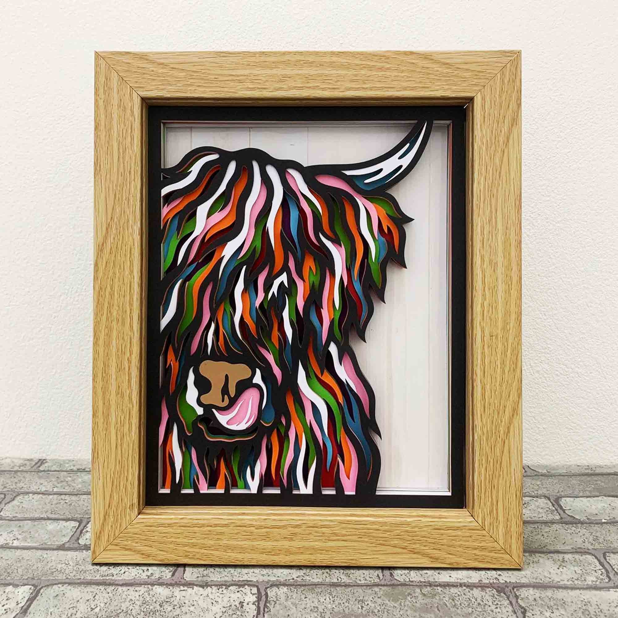 Highland Cow 3D Layered SVG/ Multicolor Cow Cardstock/ Cow - Etsy Canada