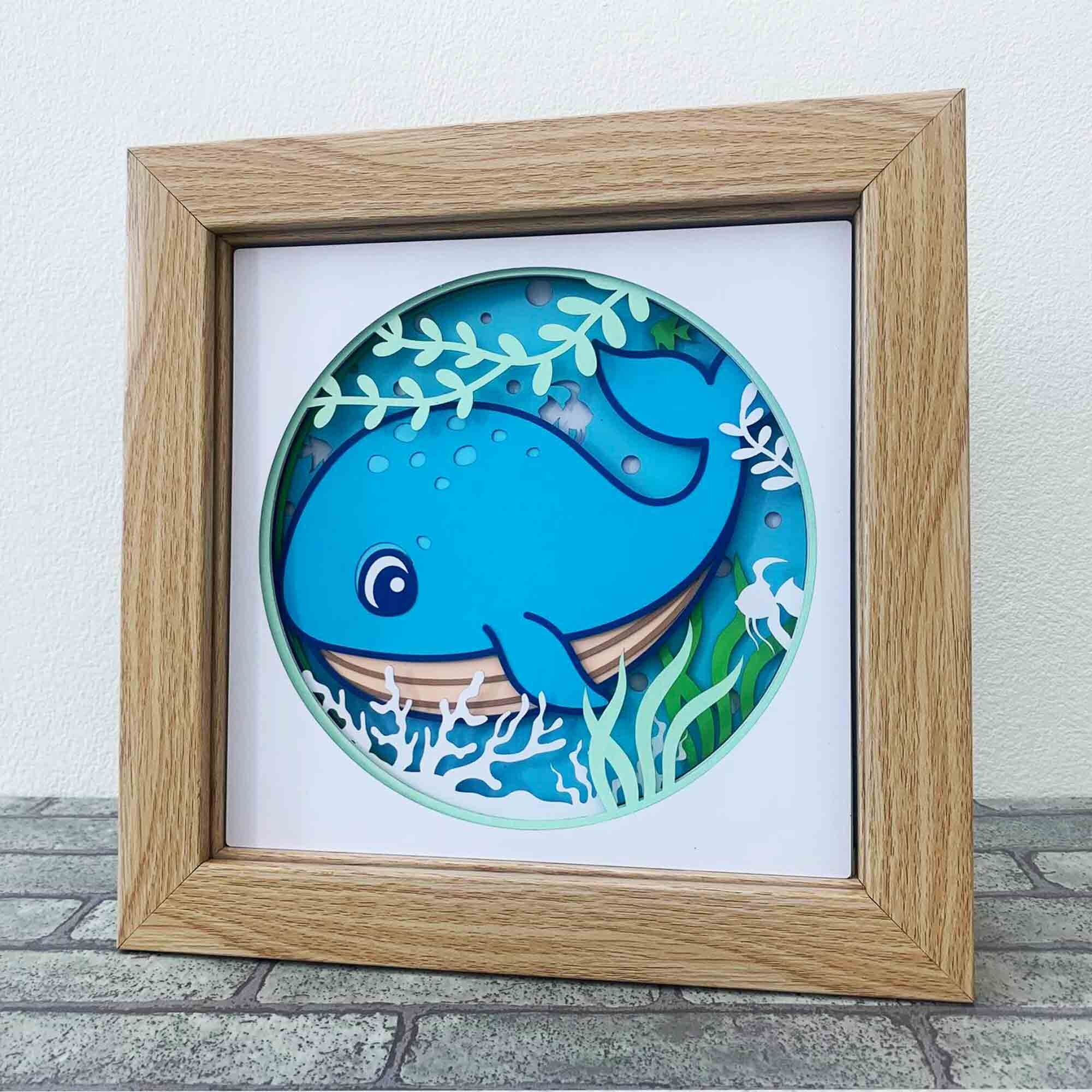 Whale Shadow Box SVG/ Sea Animal SVG/ Nursery Room Decor/ - Etsy UK