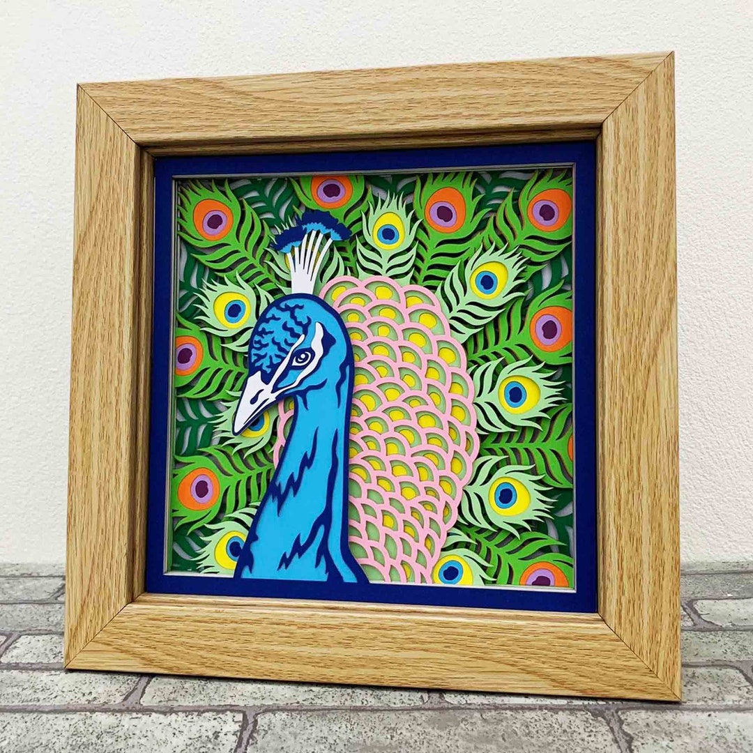 Peacock 3D Layered SVG for Cardstock/ Colorful Bird Multilayer SVG/ 3D ...