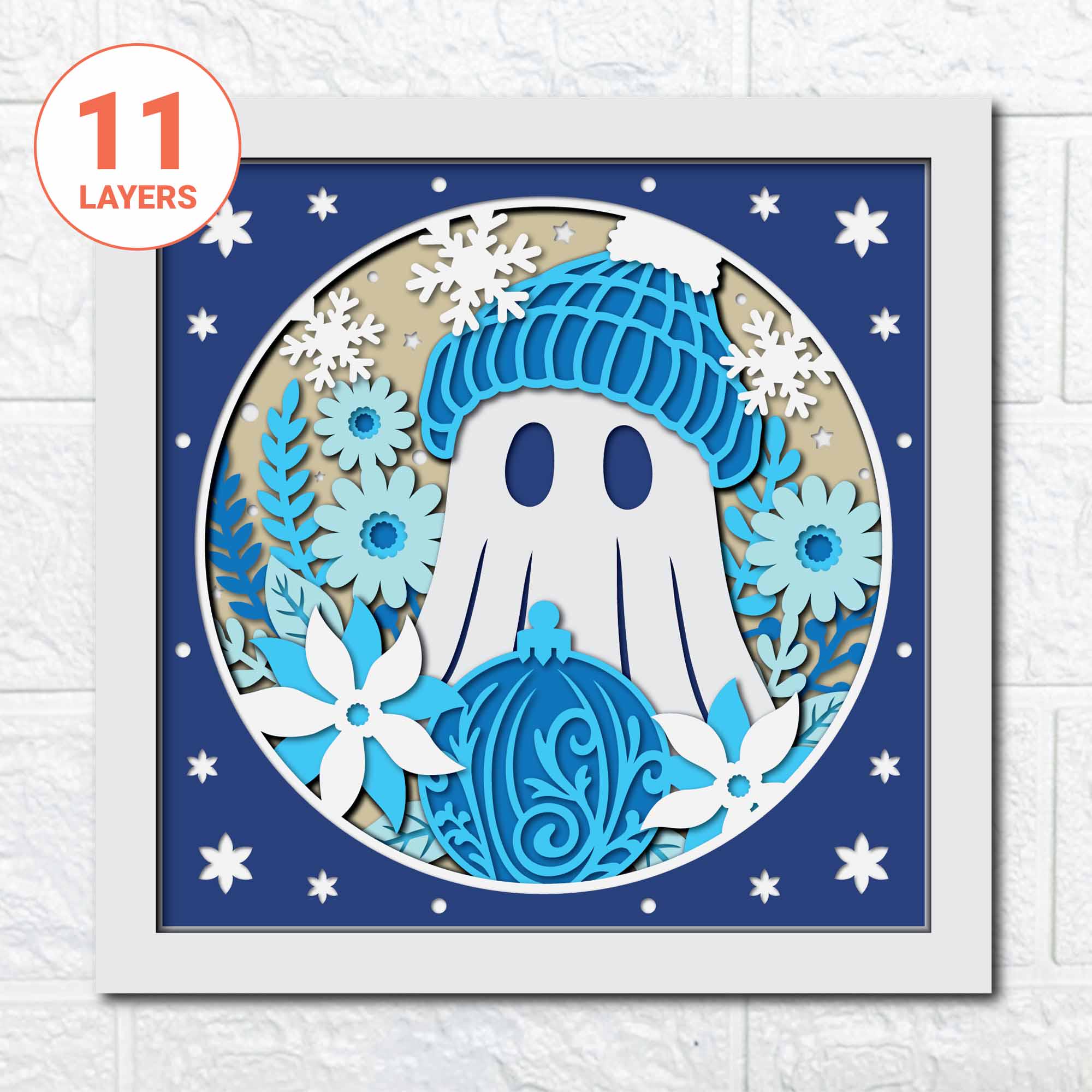 Winter Ghost Shadow Box SVG, Layered Cardstock Craft (digital Download ...