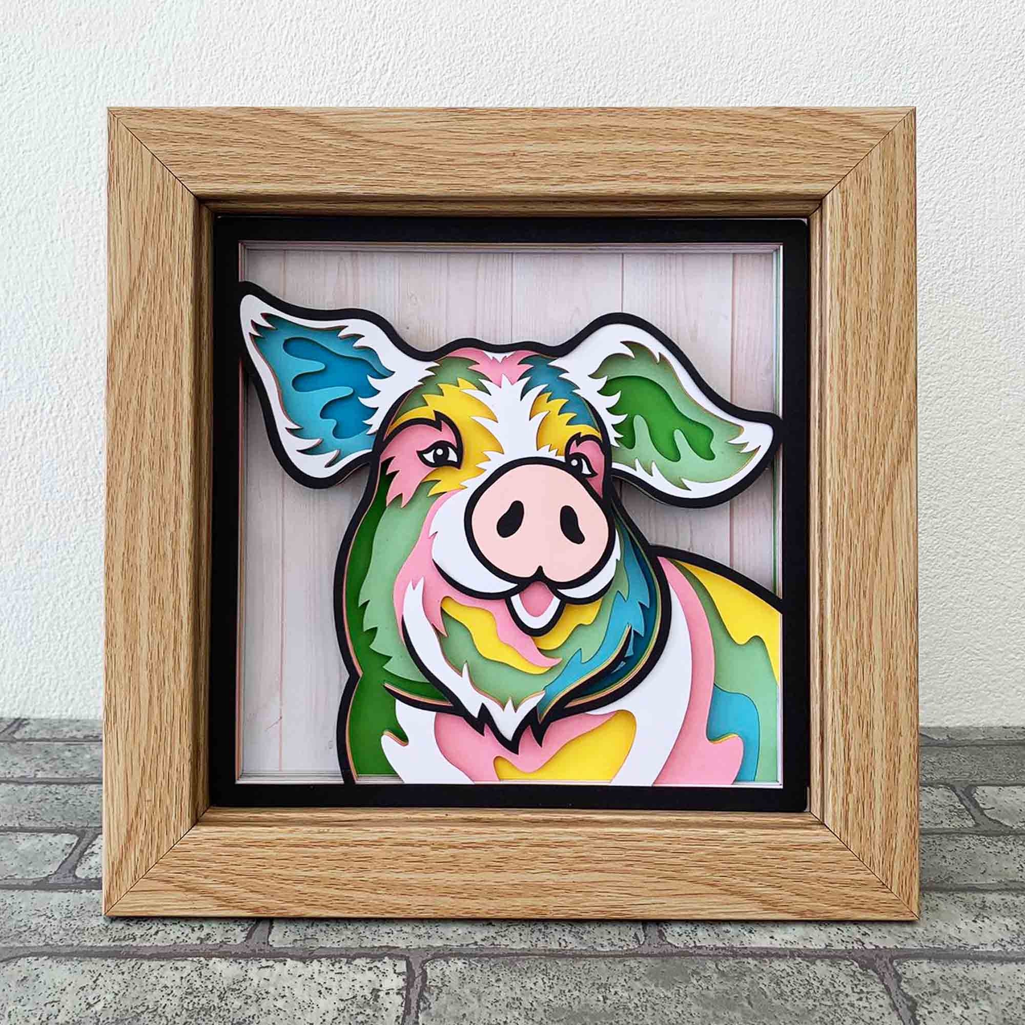 3D Pig Layered SVG for Cardstock/ Farmhouse Decoration/ Farm - Etsy UK