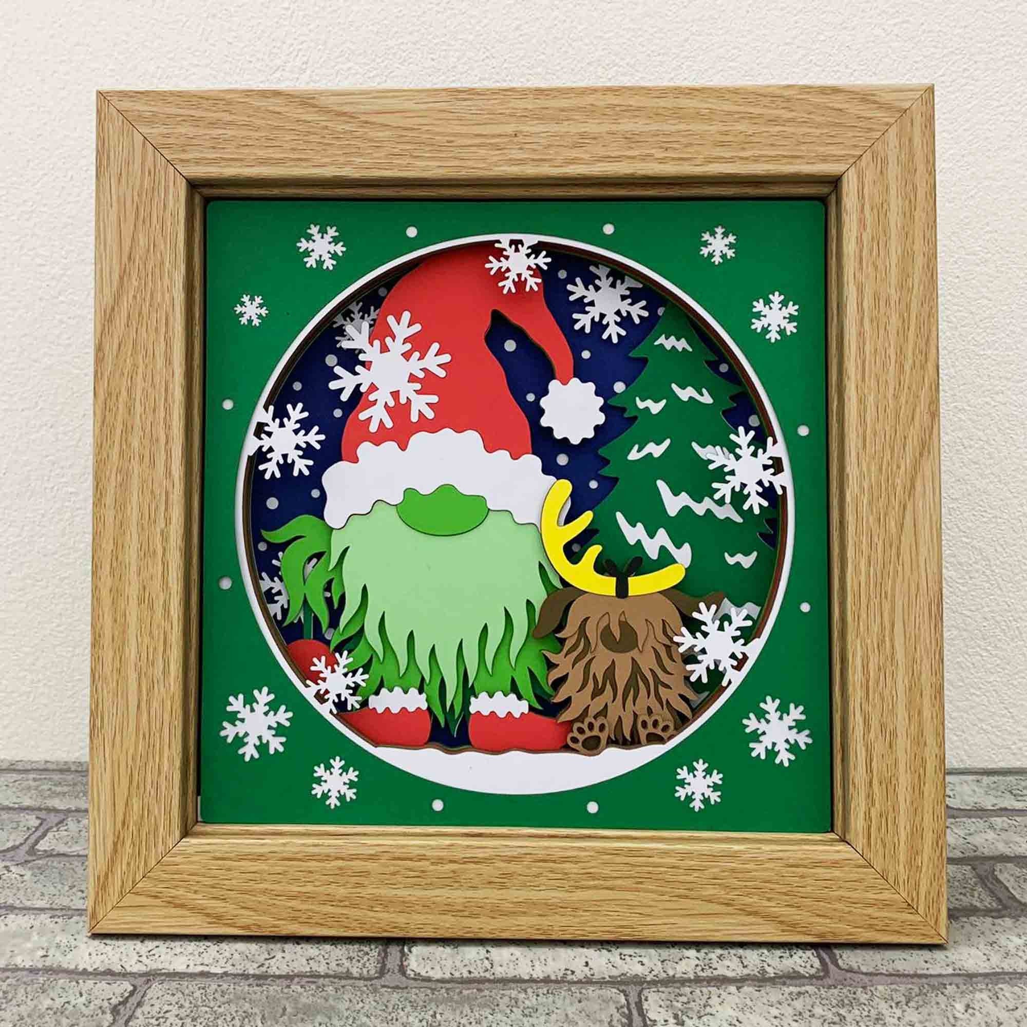 Christmas Gnome 3D Shadow Box SVG/ Steal Christmas Gnome/ - Etsy
