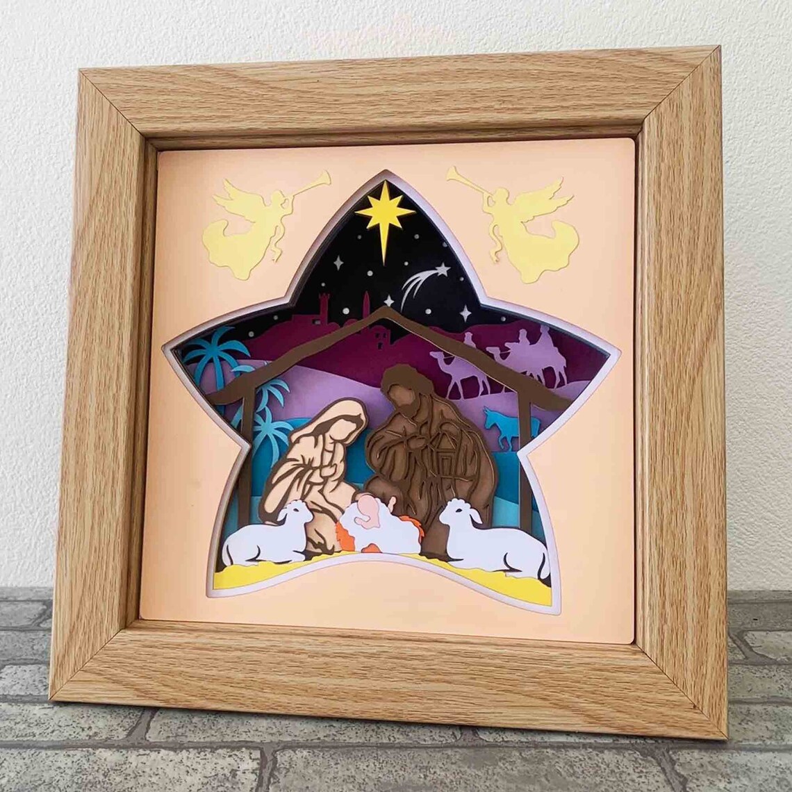 3D Nativity Shadow Box SVG/ Nativity 3D Cardstock/ Christmas - Etsy