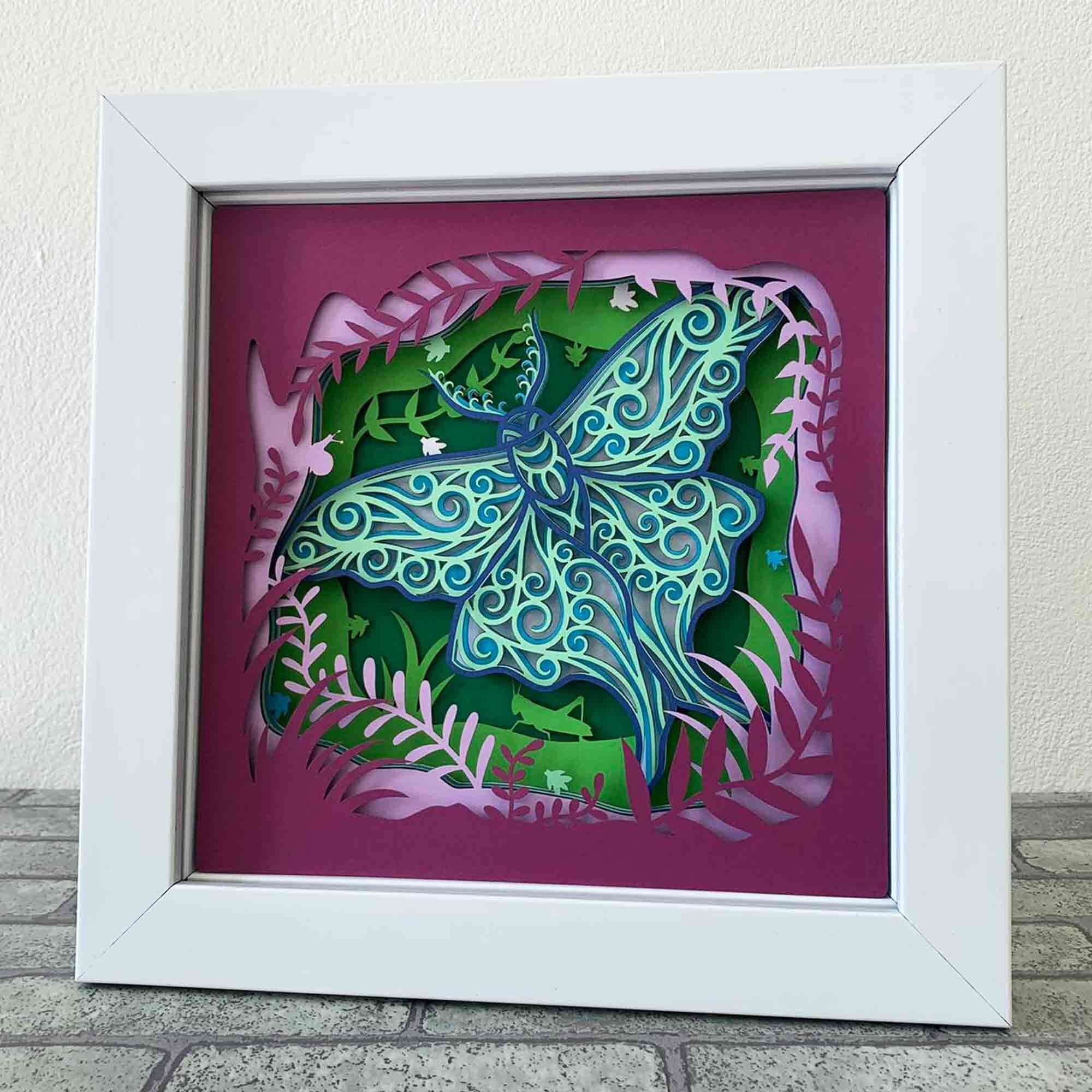 Dragonflies 3D Shadow Box SVG/ Multilayer Dragonfly Mandala/ - Etsy