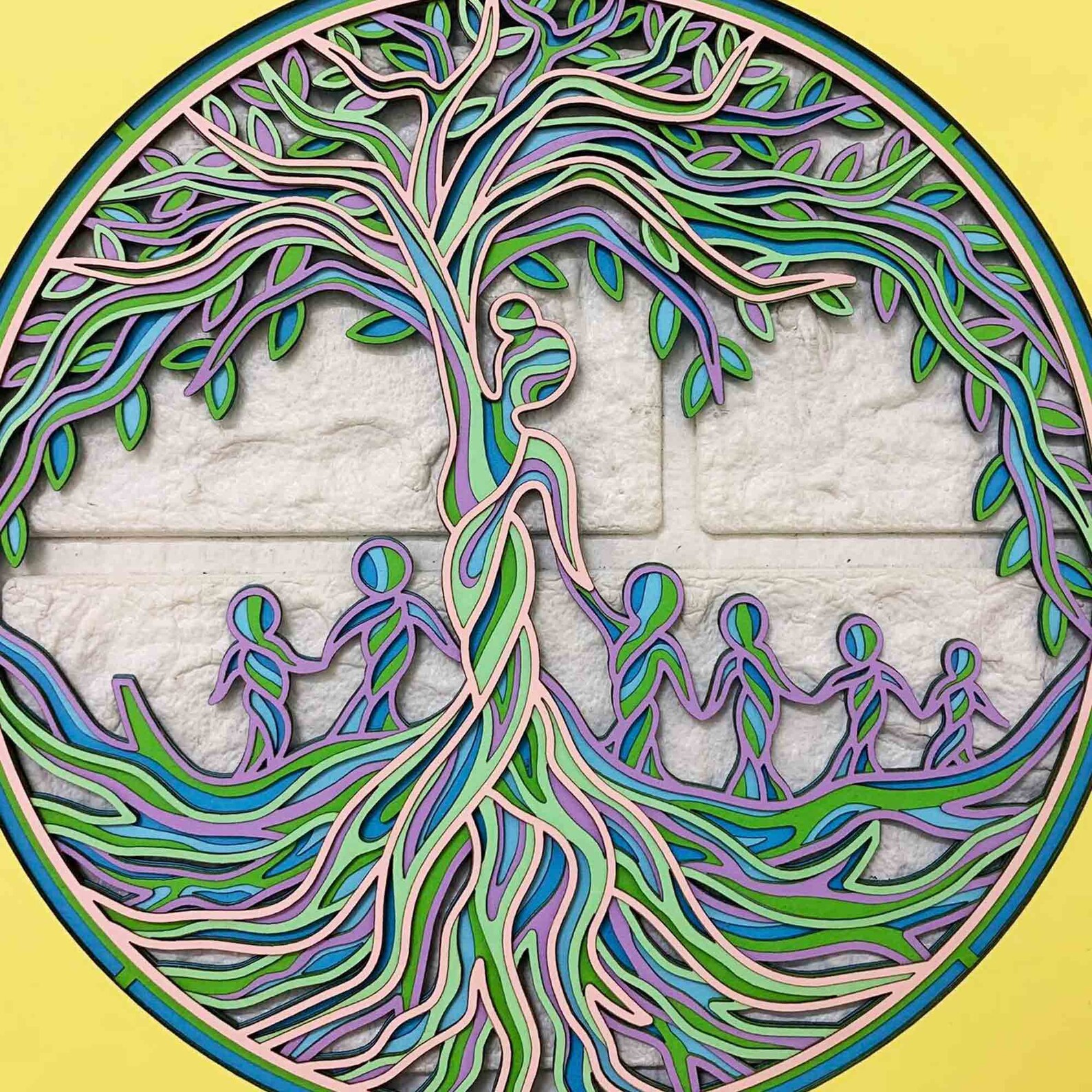 Mom of Four 3D Mandala SVG/ Mother Tree of Life Mandala/ - Etsy