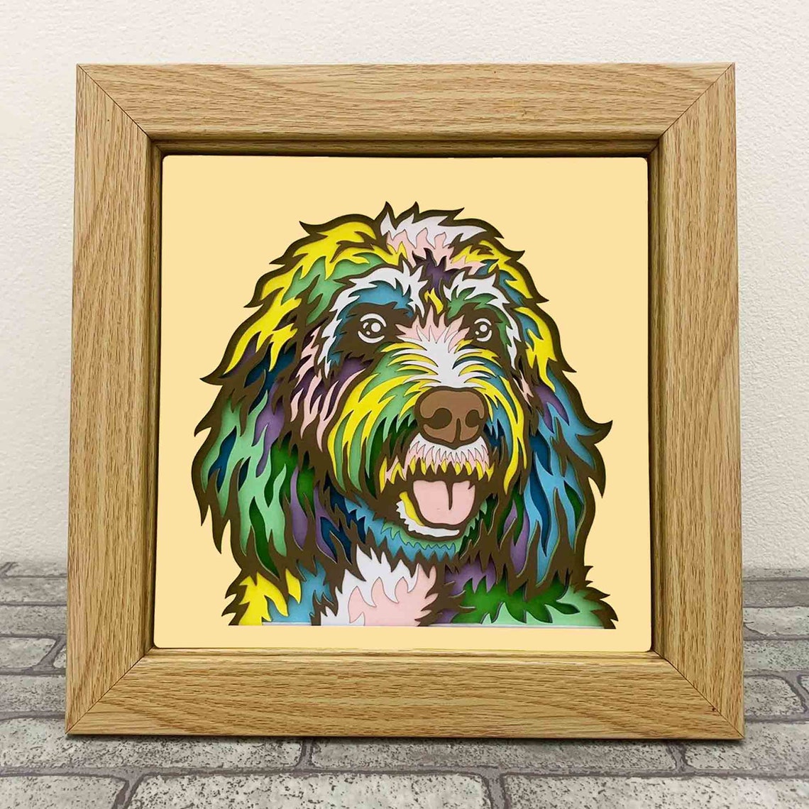 Cockapoo 3D Layer SVG/ Colorful Dog 3D Mandala/ 3D Dog Shadow - Etsy UK