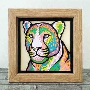Leopard 3D Layered SVG for Cardstock/ Colorful Leopard Multilayer ...