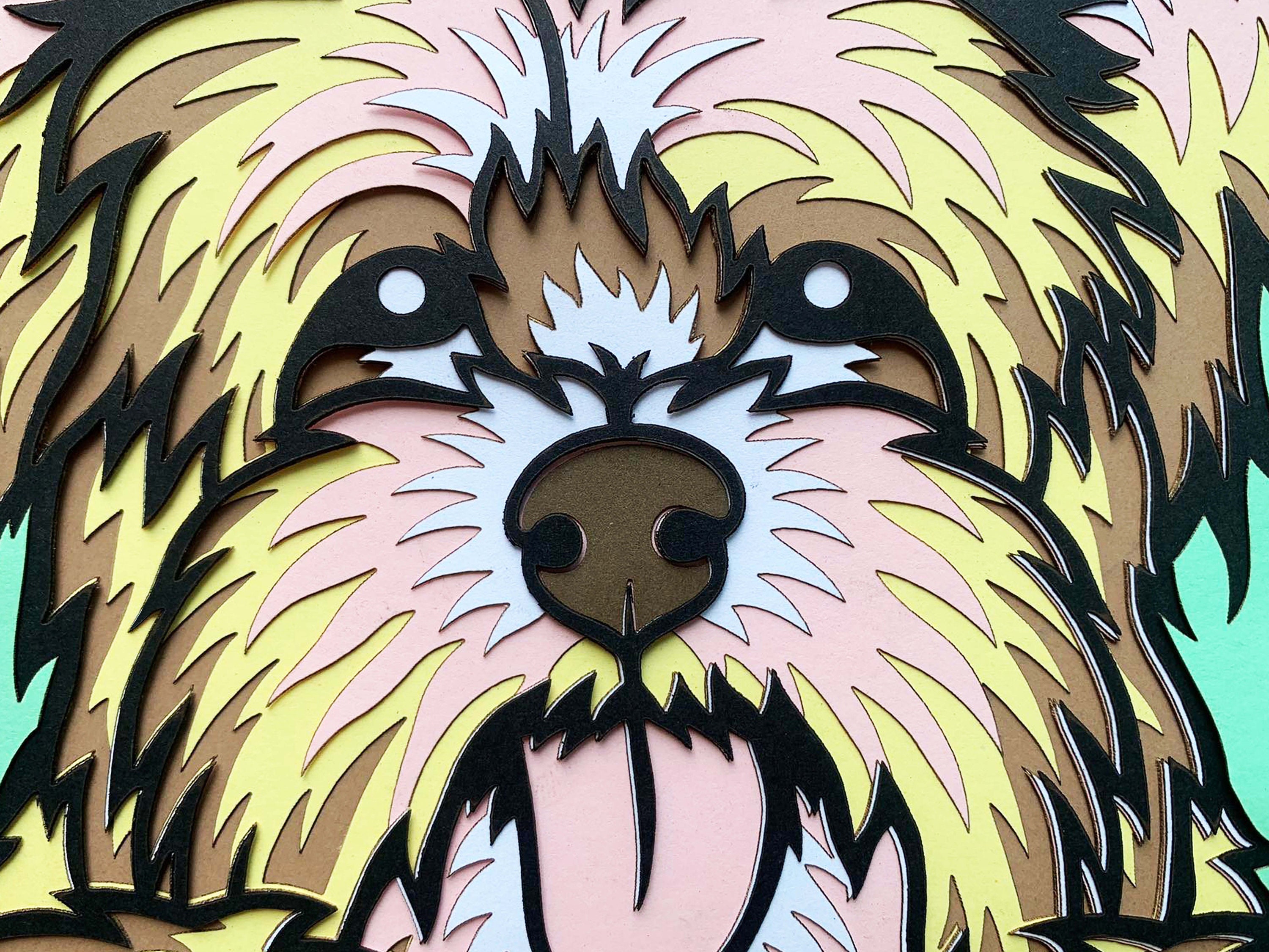 Peeking Yorkie Puppy 3D Layered SVG/ Yorkshire Terrier | Etsy