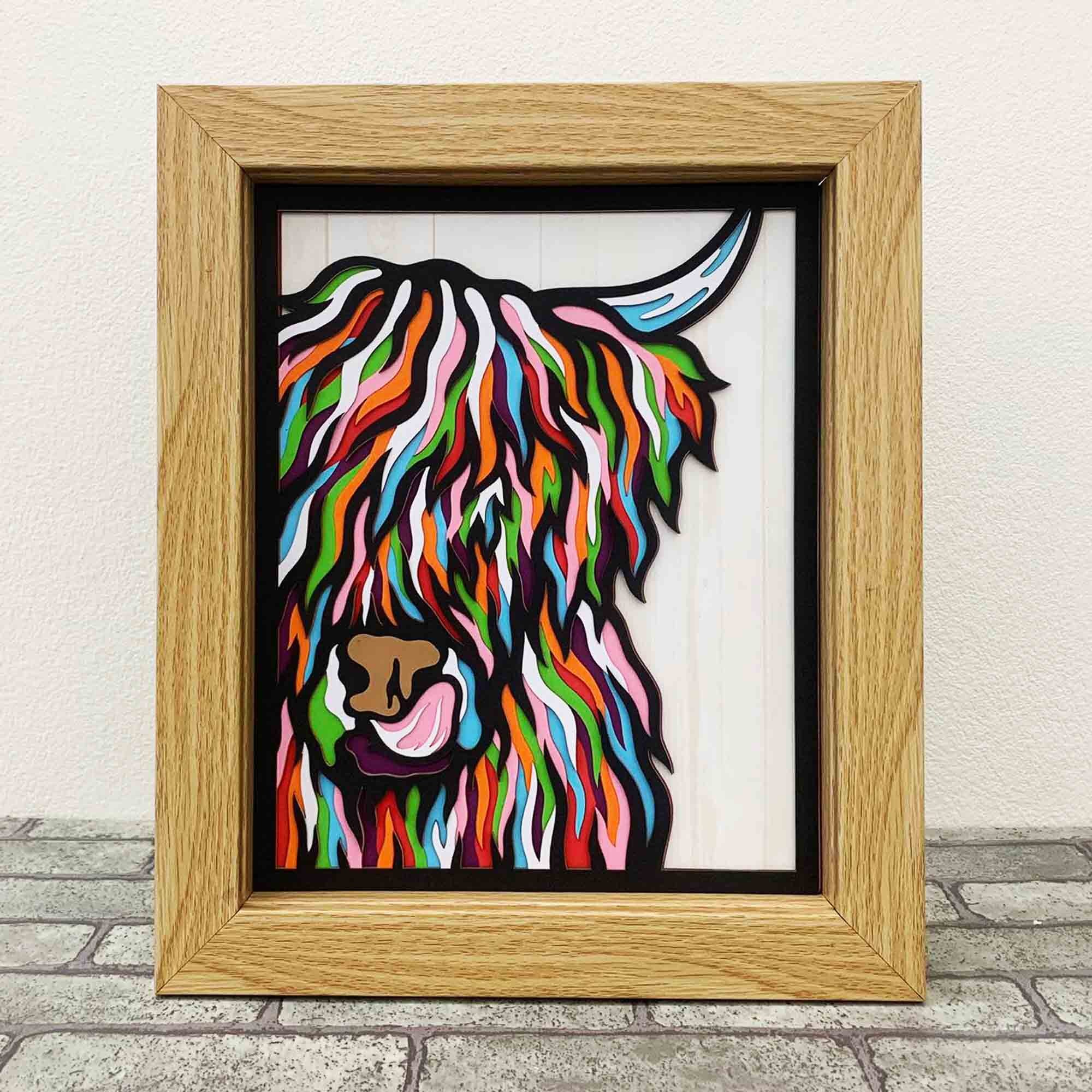 Highland Cow 3D Layered SVG/ Multicolor Cow Cardstock/ Cow - Etsy Canada
