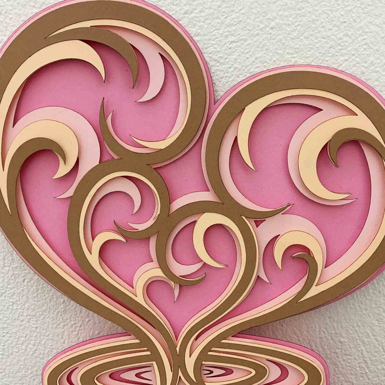 Coffee Cup With Heart Mandala SVG/ Multilayer for Laser/ - Etsy