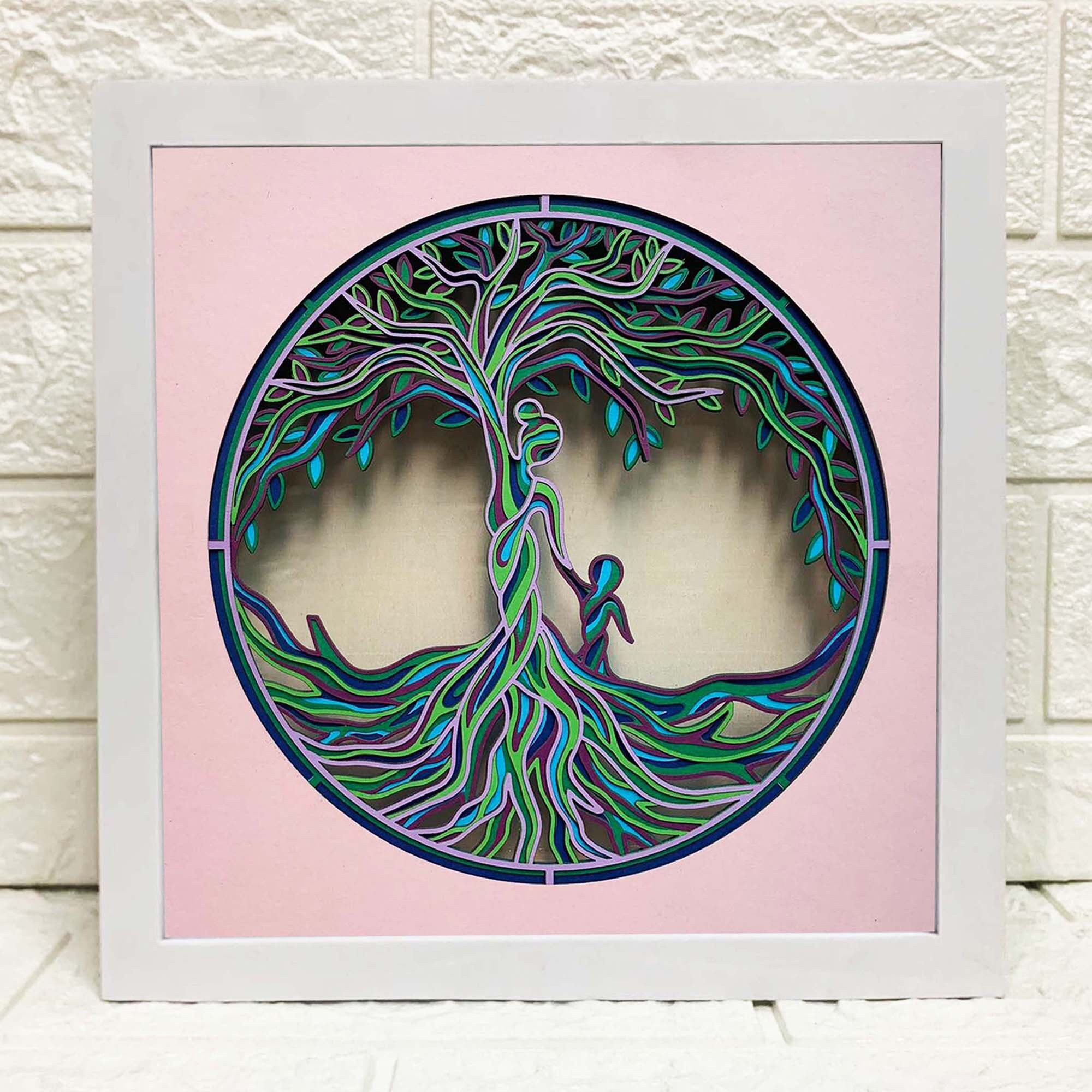 Mother Tree of Life Mandala SVG/ Multilayer Mother Shadow Box/ - Etsy UK