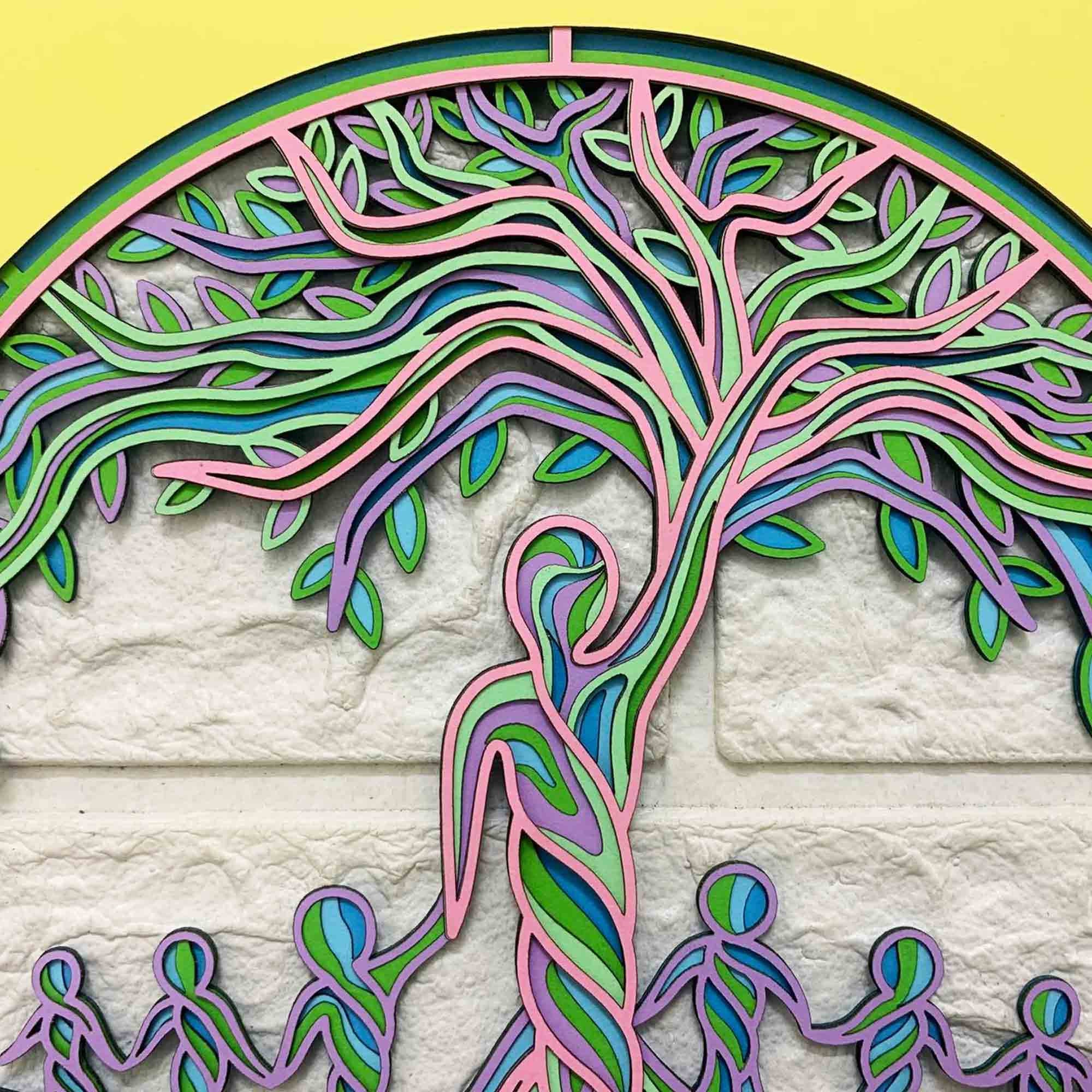 Father Tree of Life Mandala Svg-only Child/ Multilayer for - Etsy