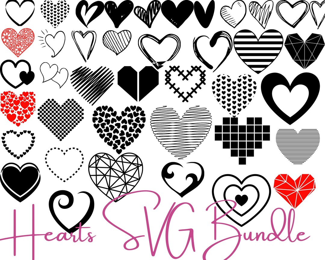 Heart Bundle SVGPNG Heart Svg Cut Files for Cricut Heart - Etsy Australia