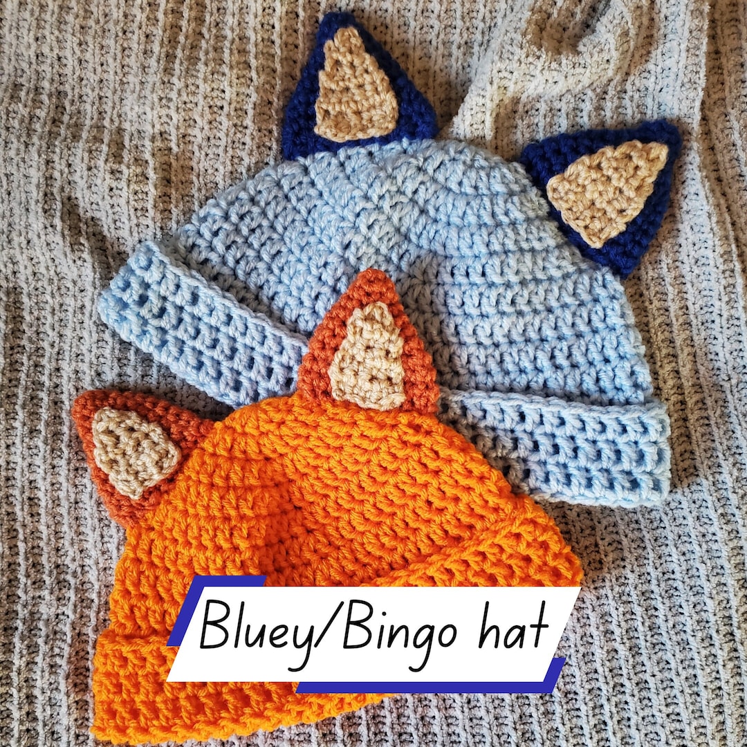 Crochet Bluey and Bingo Hats All Sizes - Etsy
