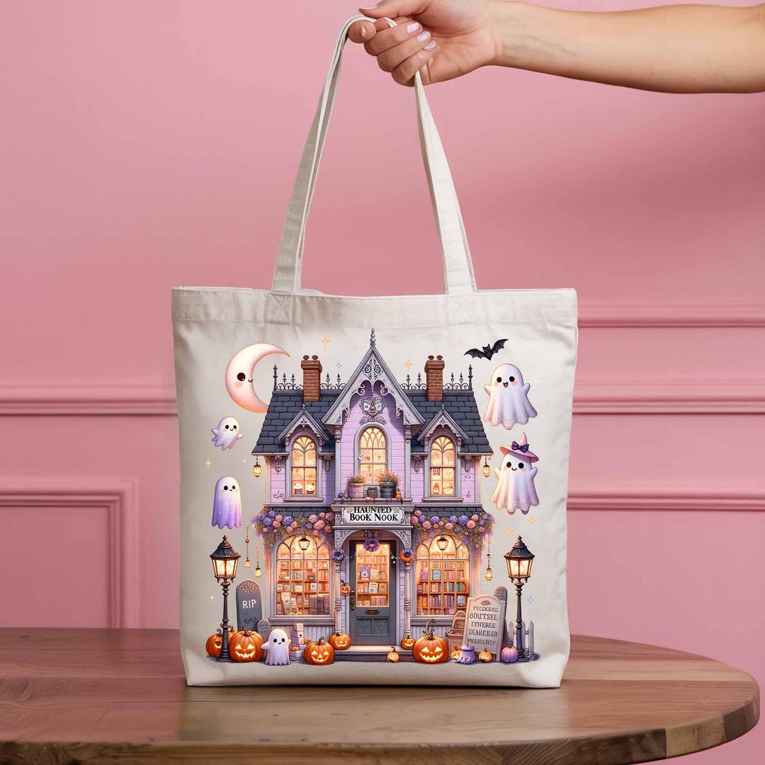 Haunted Bookstore PNG: Spooky Halloween Ghosts, Cozy Library Design ...