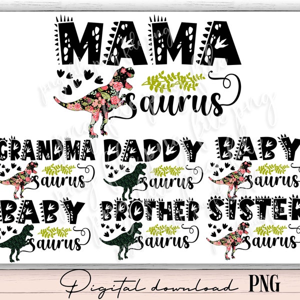 Family Saurus Svg - Etsy